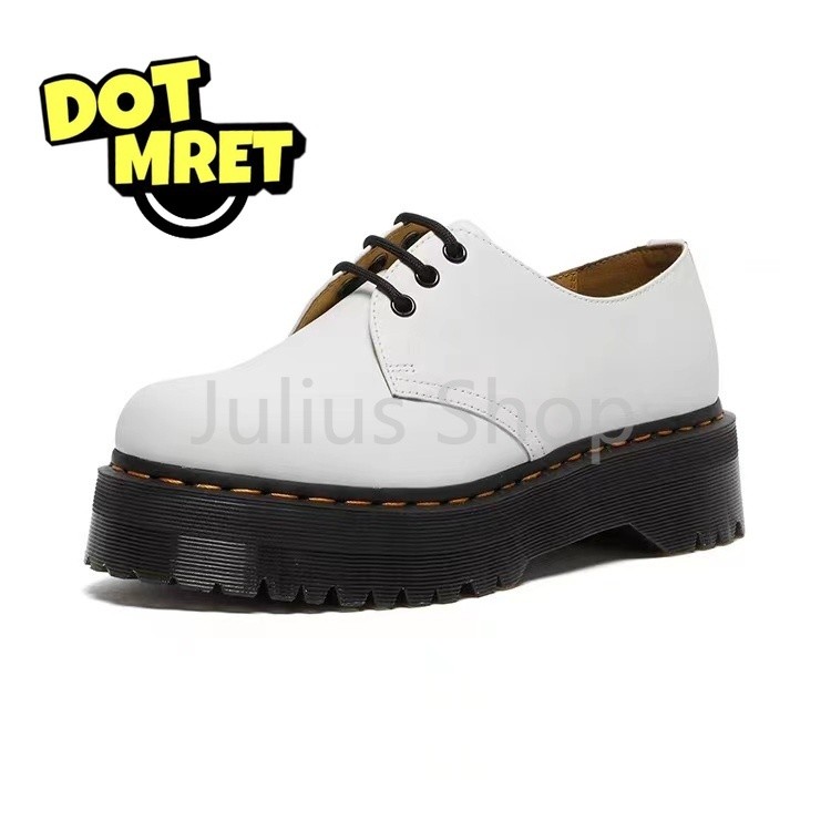 Dotmret New Leather Shoes 1461 Low Top Thick Sole Men's Quad 3-eyes ...