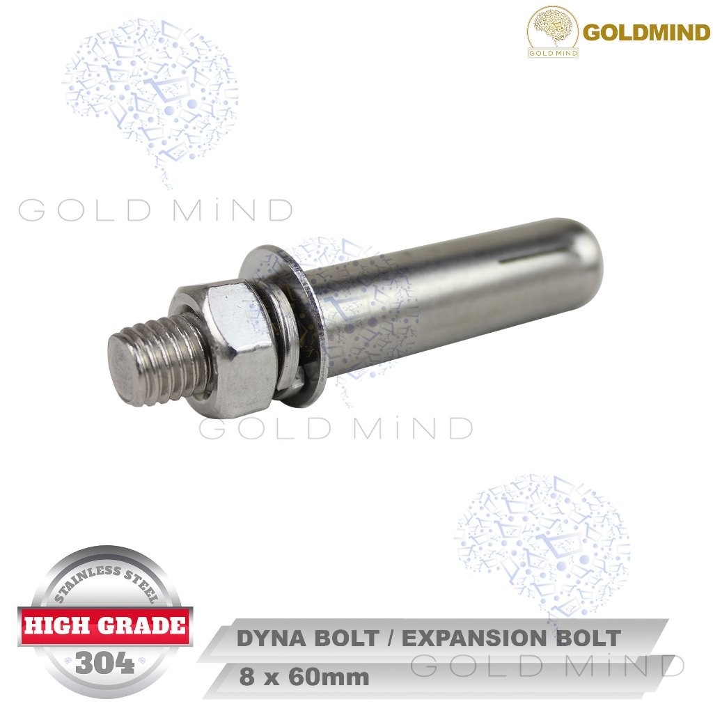 Stainless Steel 304 Dyna Bolt / Expansion Bolt 8 x 60mm | Shopee ...