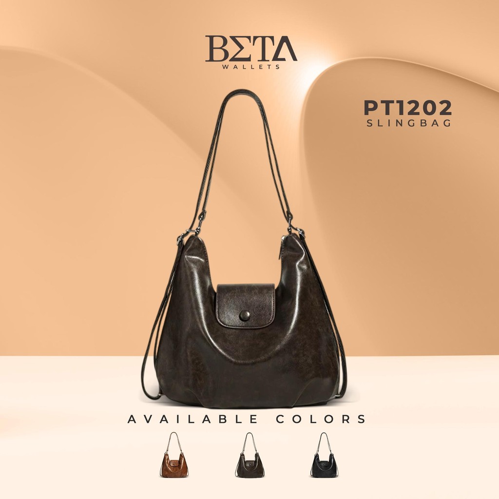 BETA Sling Bag For Women 3in1 Luxury Large-Capacity Retro Backpack Tote ...