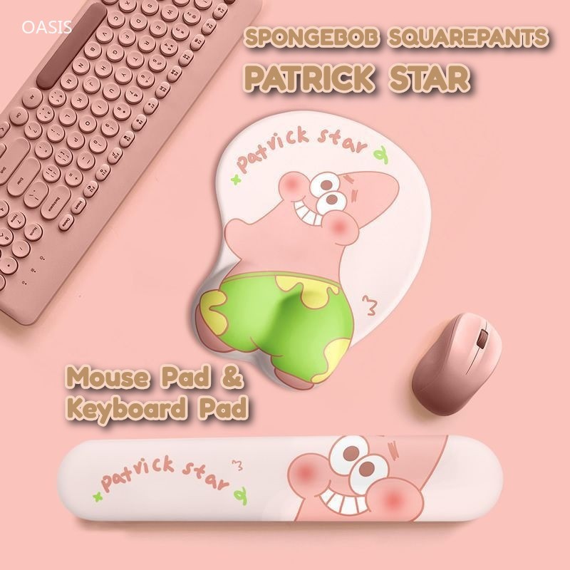 3D Patrick Star Mouse Pad Funny Cartoon Wrist Rest Keyboard Cushion ...