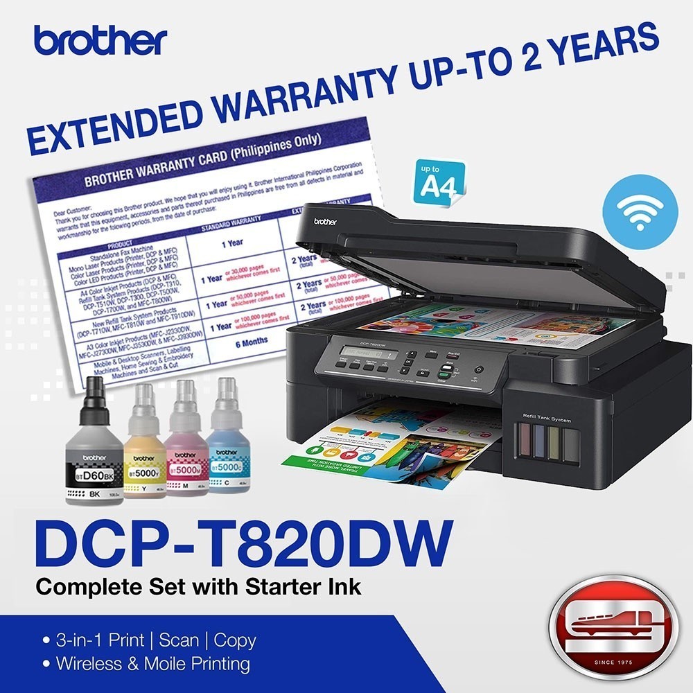 Brother DCP T820DW Ink Tank Printer/DCP-T820DW/Brother T820DW | Shopee Philippines