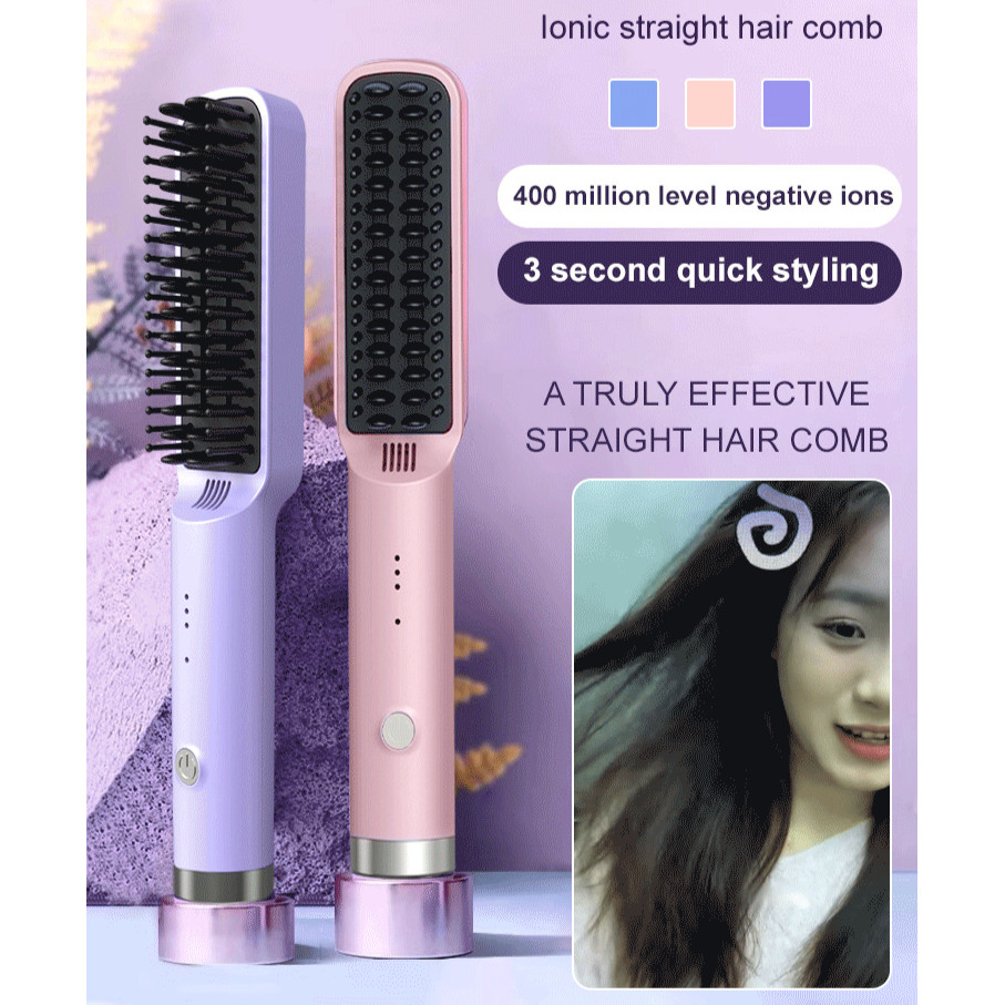 Portable hair care comb mini curling comb negative ion hair care ...