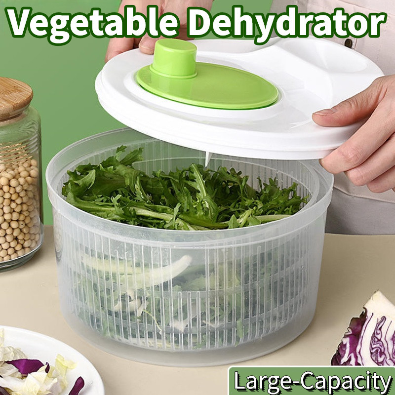 Salad Spinner Dryer Fruit Drain Basket Food Storage Box Fruits ...