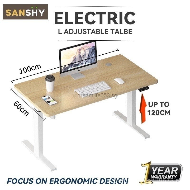 Electric Standing Desk Height Adjustable Table 4 Memory Black Office ...