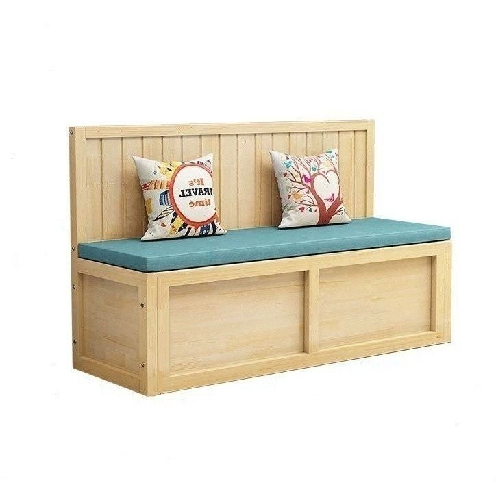 YYNING Solid Wood Storage Long Chair L Shaped Dining Chair Long Shoe ...