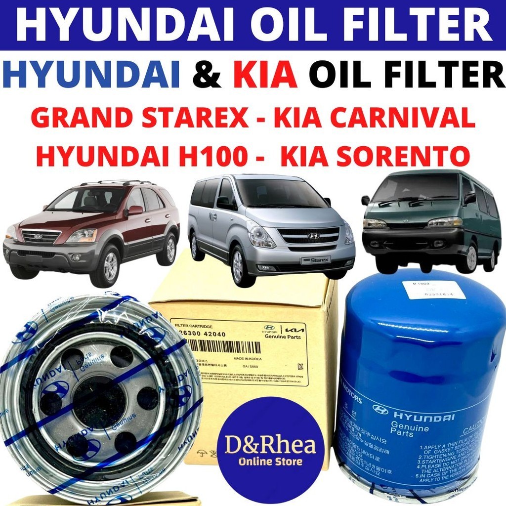 HYUNDAI OIL FILTER FOR STAREX / GRAND STAREX / H100 / H200 / CARNIVAL ...
