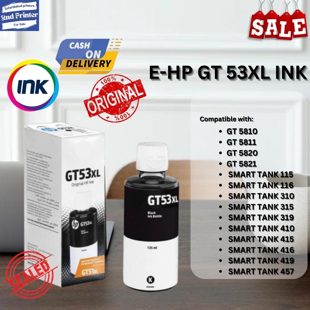 Genuine HP GT53XL GT53 GT52 Genuine Ink Bottle GT-53 GT-52 GT-53XL (2nd ...