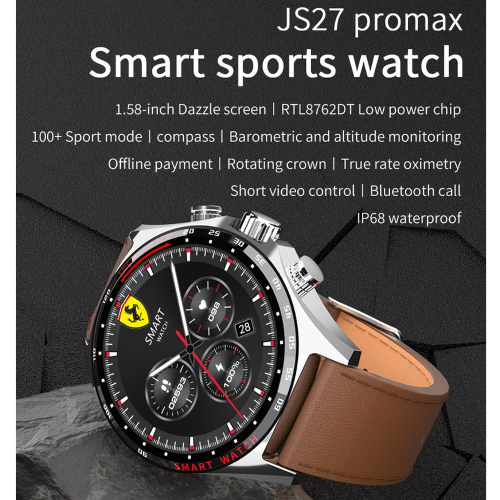 2024 NEW JS27 PRO MAX Smart Watch 1.54inch AMOLED Blood Glucose Oxygen ...
