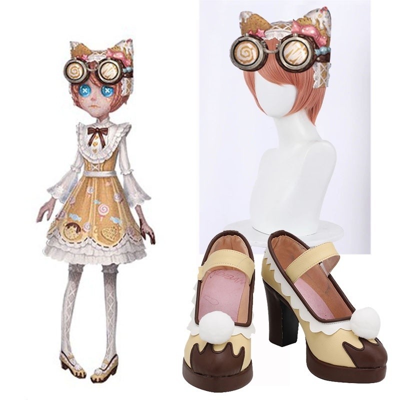 Identity V Mechanic Tracy Reznik Cosplay Wigs Shoes Candy Girls Orange ...