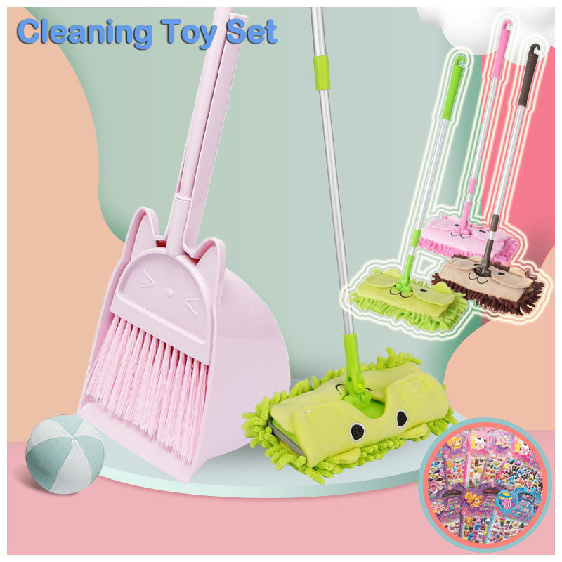 Kids Cleaning Toy Set Baby Mini Broom Mop Set Mini Housekeeping ...