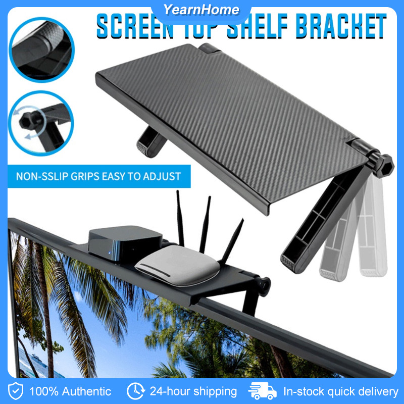 Adjustable TV Screen Storage Rack Computer Monitor Desktop Stand TV ...