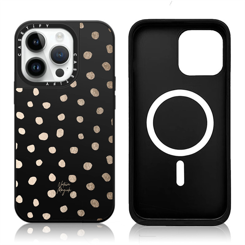 CASETiFY X Gold Point Magnetic suction Black&Sliver Mirror iPhone Case ...