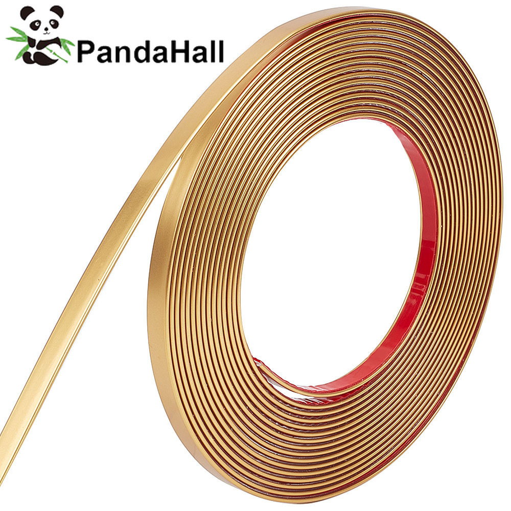 5m 16.4Ft Gold Molding Trim 6.6mm Peel and Stick Flexible Mirror Border ...