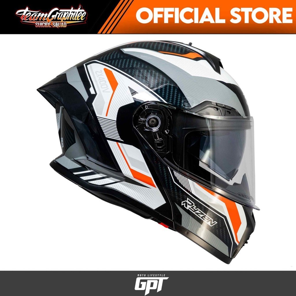 RYZEN HELMET ZX400V XEON MODULAR DUAL VISOR w/ clear lens only | Shopee ...