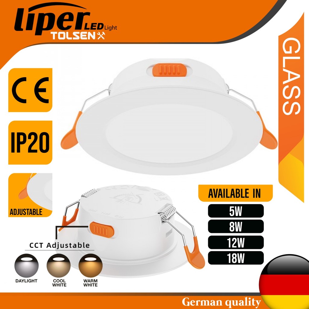 Liper Germany LED Downlight Swichable 3 Color CCT (Color 3500K | 4000K ...