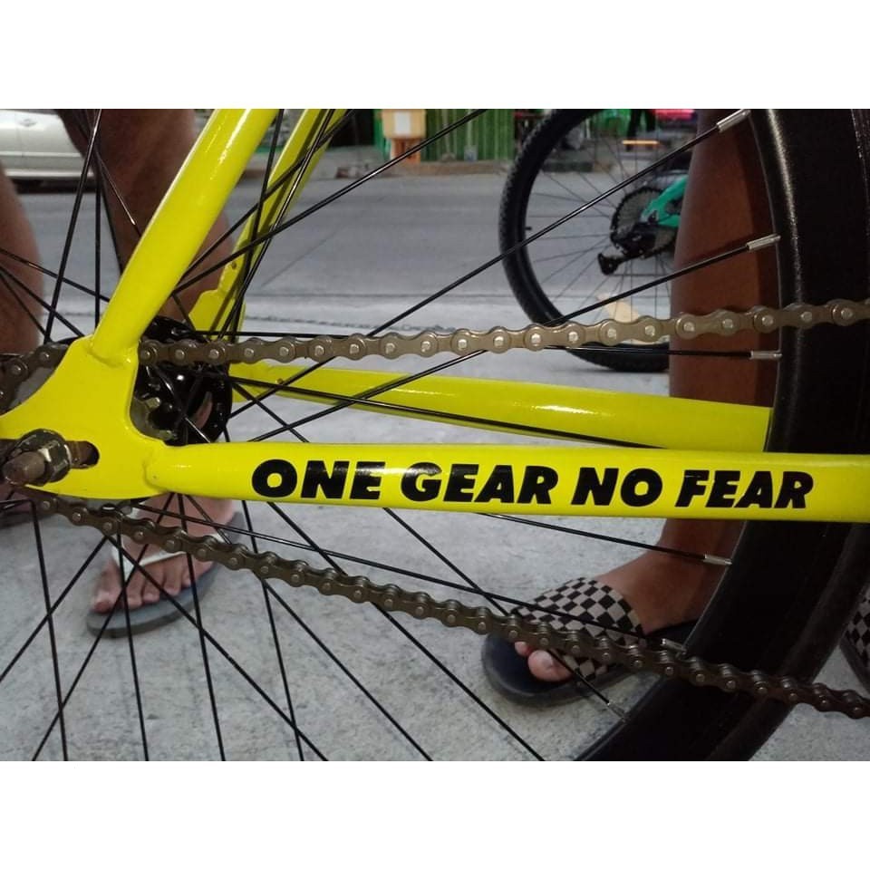 Bike Stickers Fixie One Gear No Fear Stickers Decal for Motorcycle ...