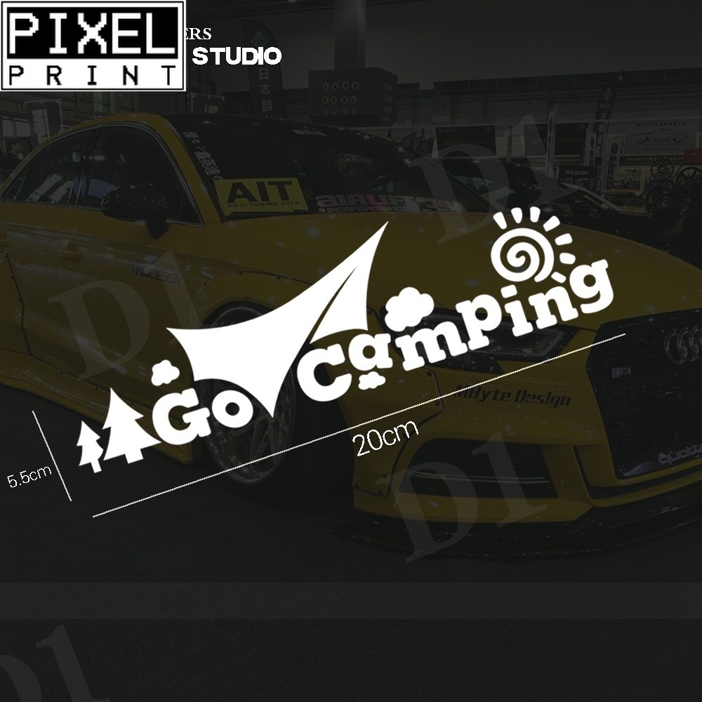 Go Camping Cute Sticker For Car Stickers And Decals Waterproof Car ...