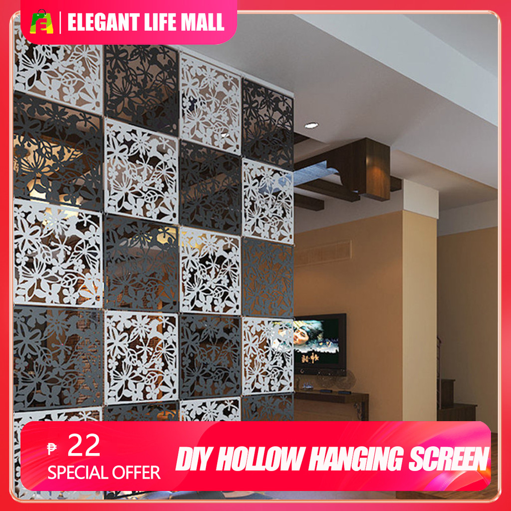 Hollow Hanging Screen Curtain Room Divider Partition Plastic Divider ...