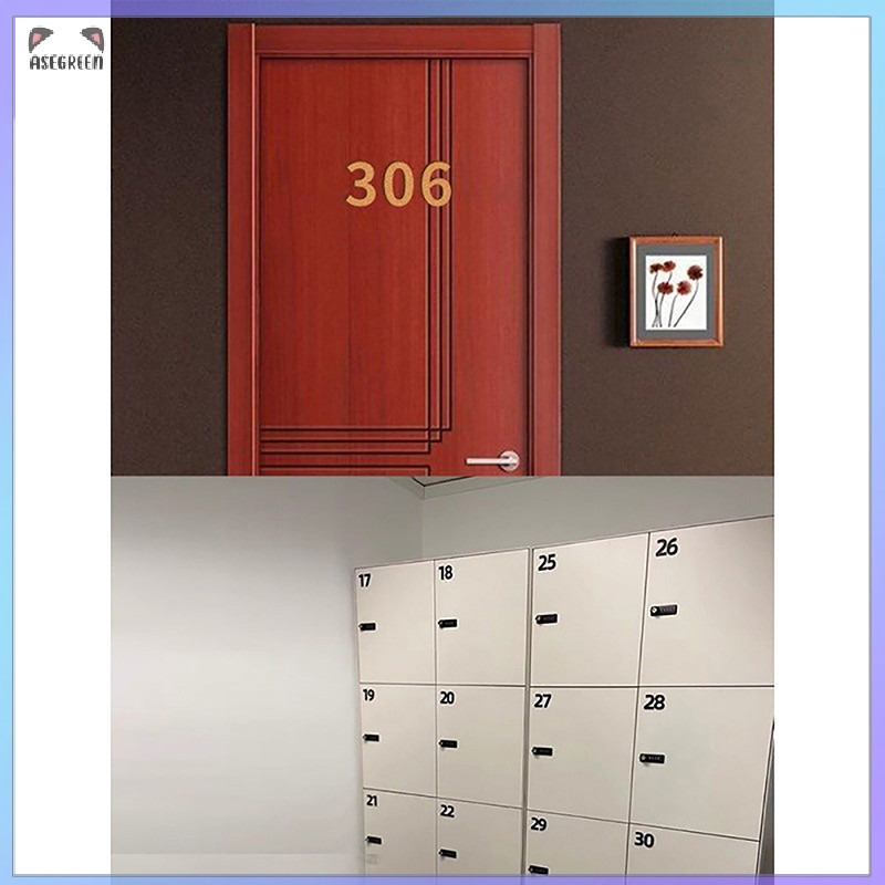 Asegreen 3D Self Adhesive Modern Door Number 0-9 Plaque House Number ...