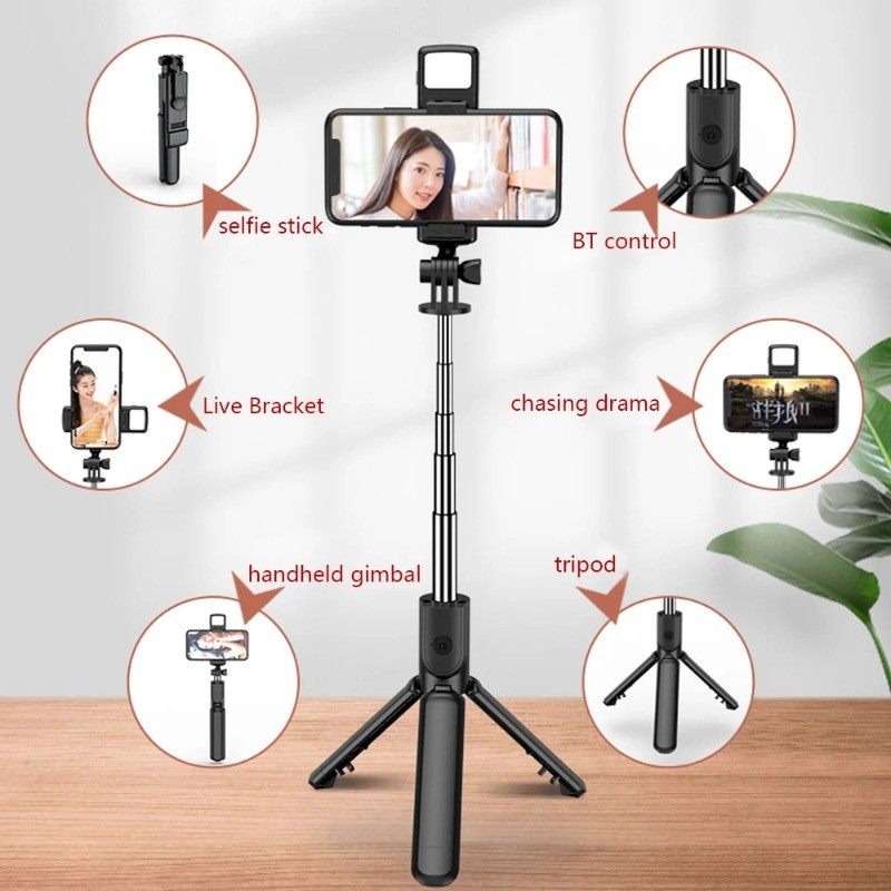 S03/S03s Selfie Stick Wireless Bluetooth Foldable Mini SLR Tripod with ...