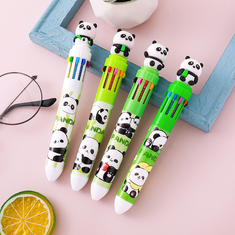 Best PANDA PEN 10 COLORS CUTE DIFFERENT INK / BOLPEN 10 COLORS PANDA ...