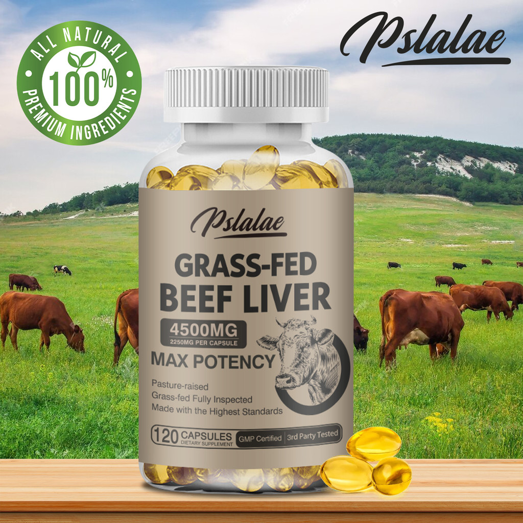 Pslalae Grass Fed Beef Liver, 4500 mg per serving, Supports Overall ...