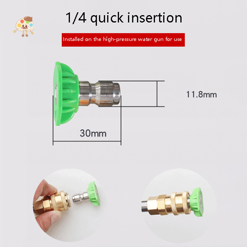 LON 1/4" Quick Connect Rotary Coupler Adjustable Adapter with 5 Nozzles ...