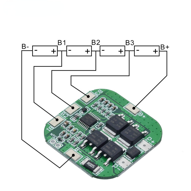 4S 14.8V / 16.8V 20A peak li-ion BMS PCM battery protection board bms ...