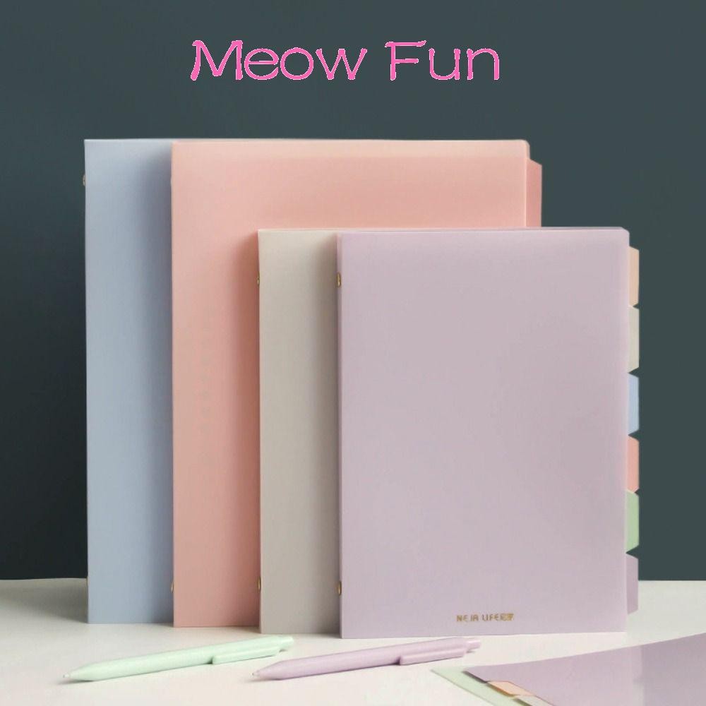 ALONGOF A5 Binder Notebook, Soft Refillable Loose Leaf Notebook, Pastel ...