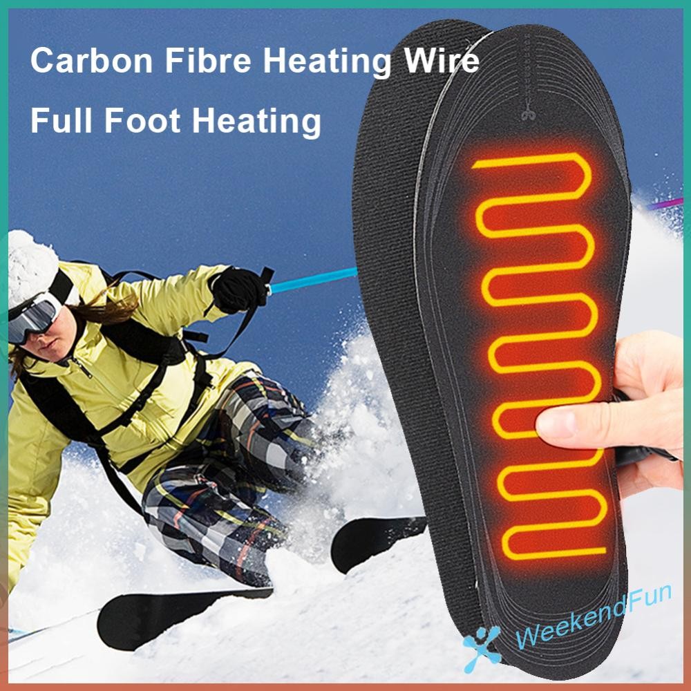 WE★ USB Heated Shoe Insoles Electric Heated Shoes Pad Cuttable ...