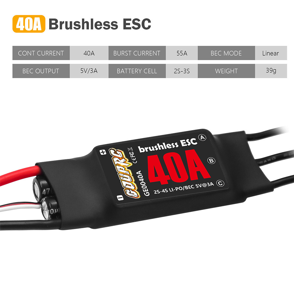 30/40A Brushless ESC Electronic Speed Controller for RC Airplanes Helicopter | Shopee Philippines