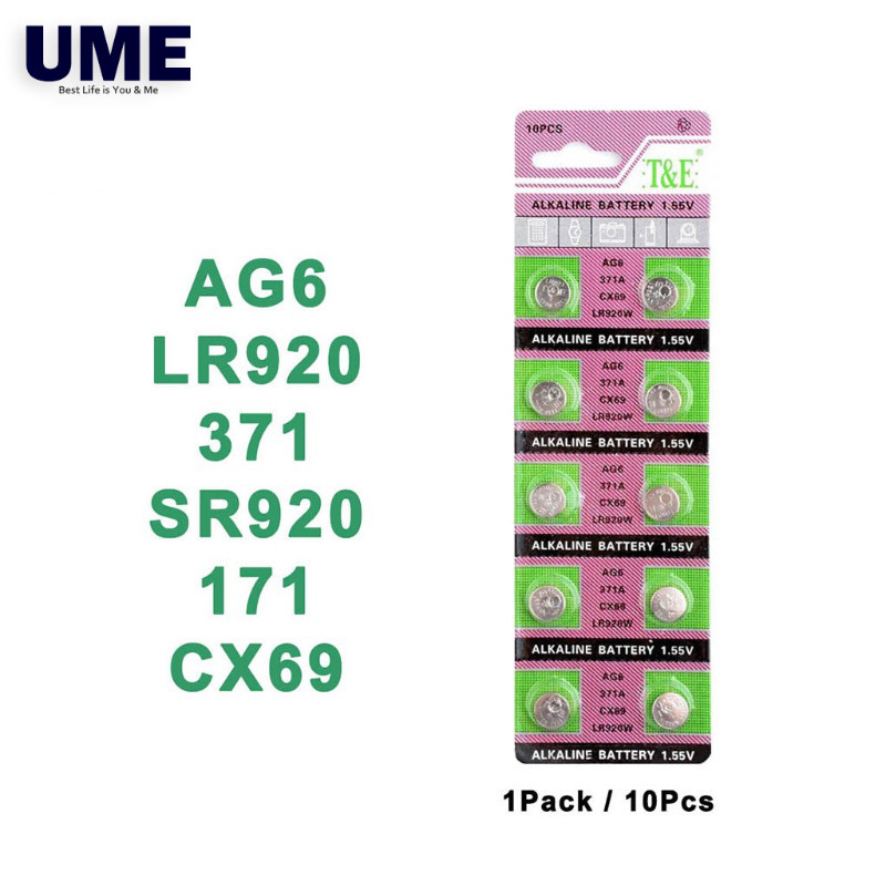 1.55V AG6 LR920 SR920 Batteries Alkaline Button Cell Battery For ...