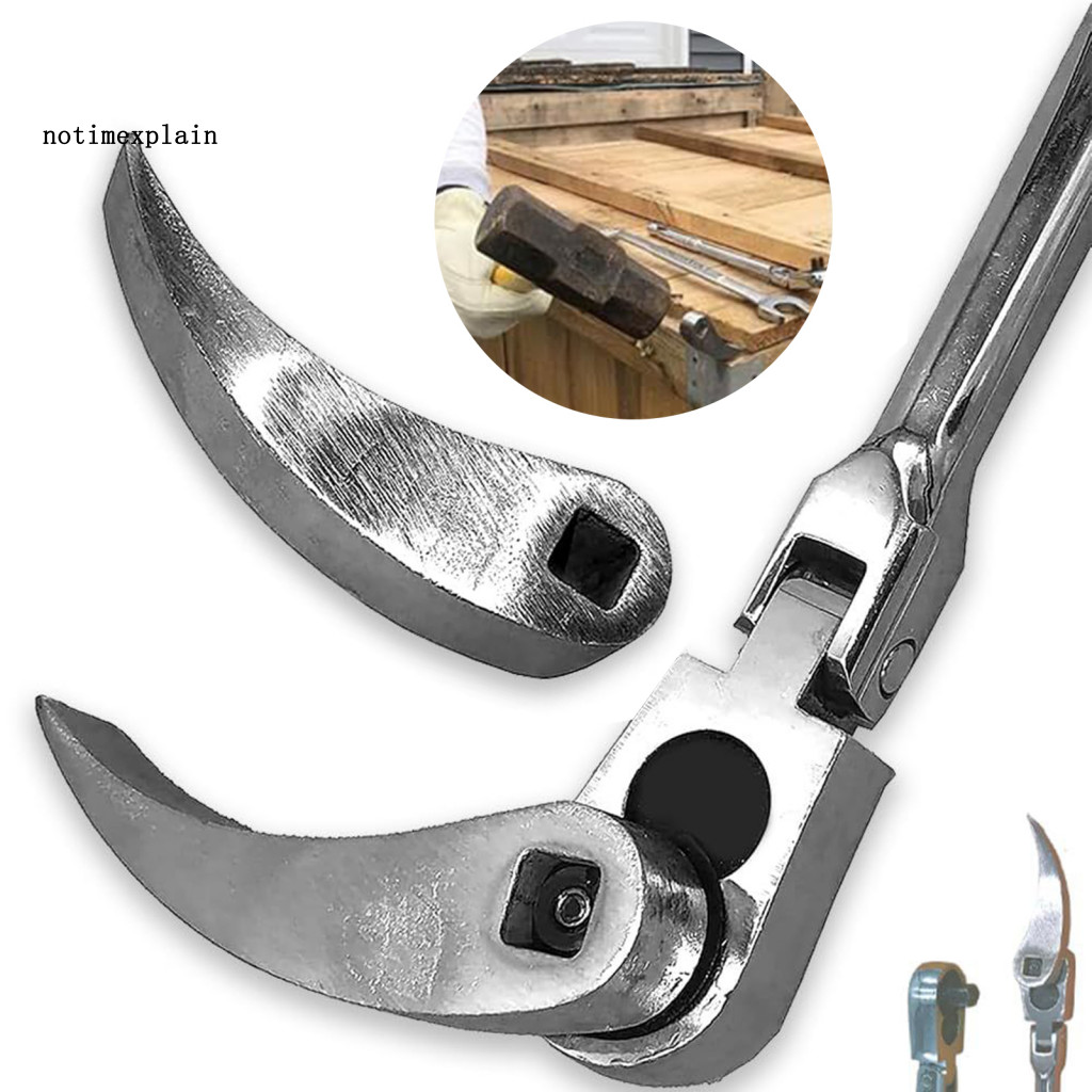 NTA Multi-purpose Pry Bar Versatile Ratcheting Crowbar Adjustable Angle ...