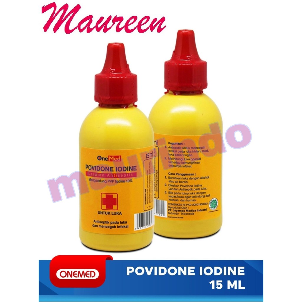 MERAH Onemed Povidone Iodine Ecodine 15ml Antiseptic Red Medicine 15ml ...