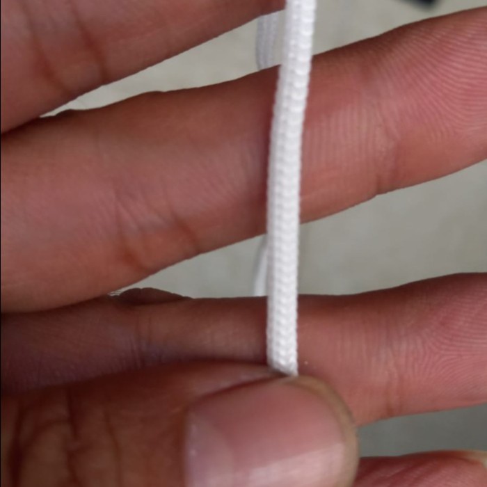 PUTIH Retail Price Per Meter 3mm 4mm 5mm Small White Nylon Braided ...