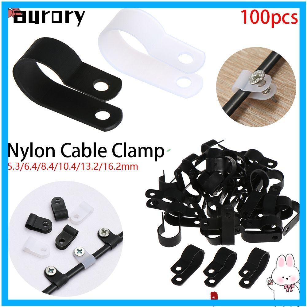 AURORY 100PCS Nylon Cable Clamp Hot sale Electrical Fittings Hardware ...