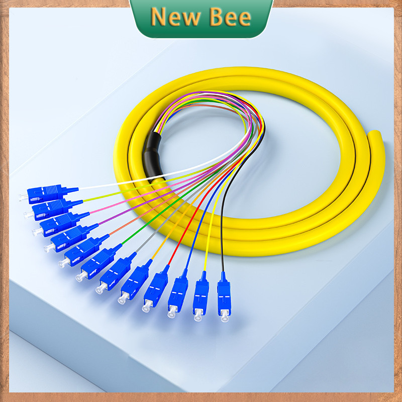 1.2 Meter 12 Strand 9/125 Fiber Optic Pigtail SC/UPC Single Mode Fiber ...