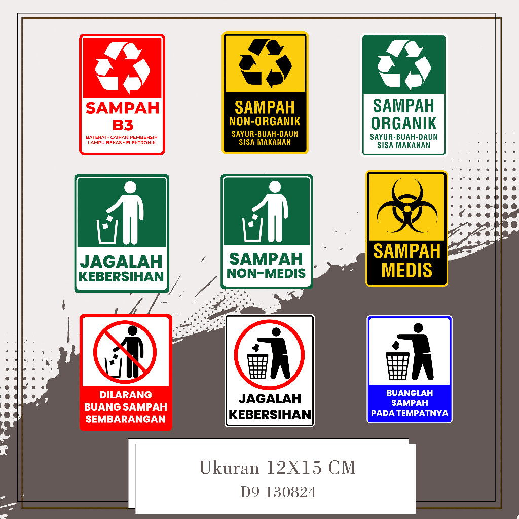 B3 Non-Medical Organic Trash Can Sticker Keep it Clean, Dispose of ...