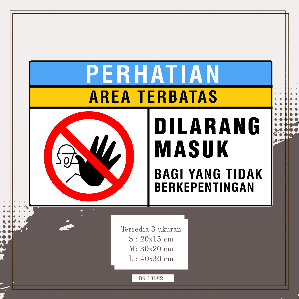 Attention Sticker AREA No Entry AREA Warning Home Office multi Sticker ...