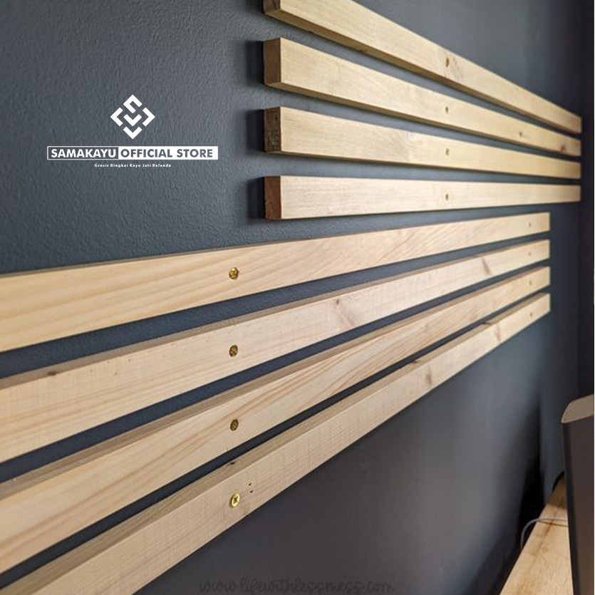 KAYU Wall Betten Wall Molding Wall Molding Lis Wood Stick Batten Pine ...