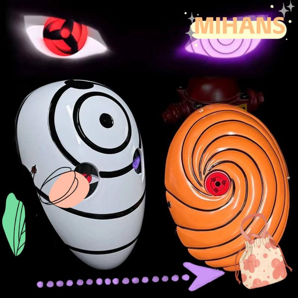 MIH Glowing Naruto , Tobi Uchiha Obito Sharingan Face Cover, 2025 Role ...