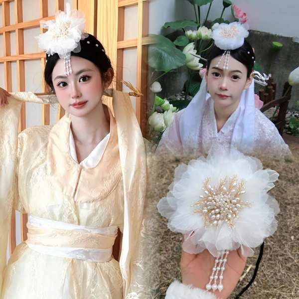 Yanji North Korean costume hair accessories, Hanbok hair bag, Yanji ...