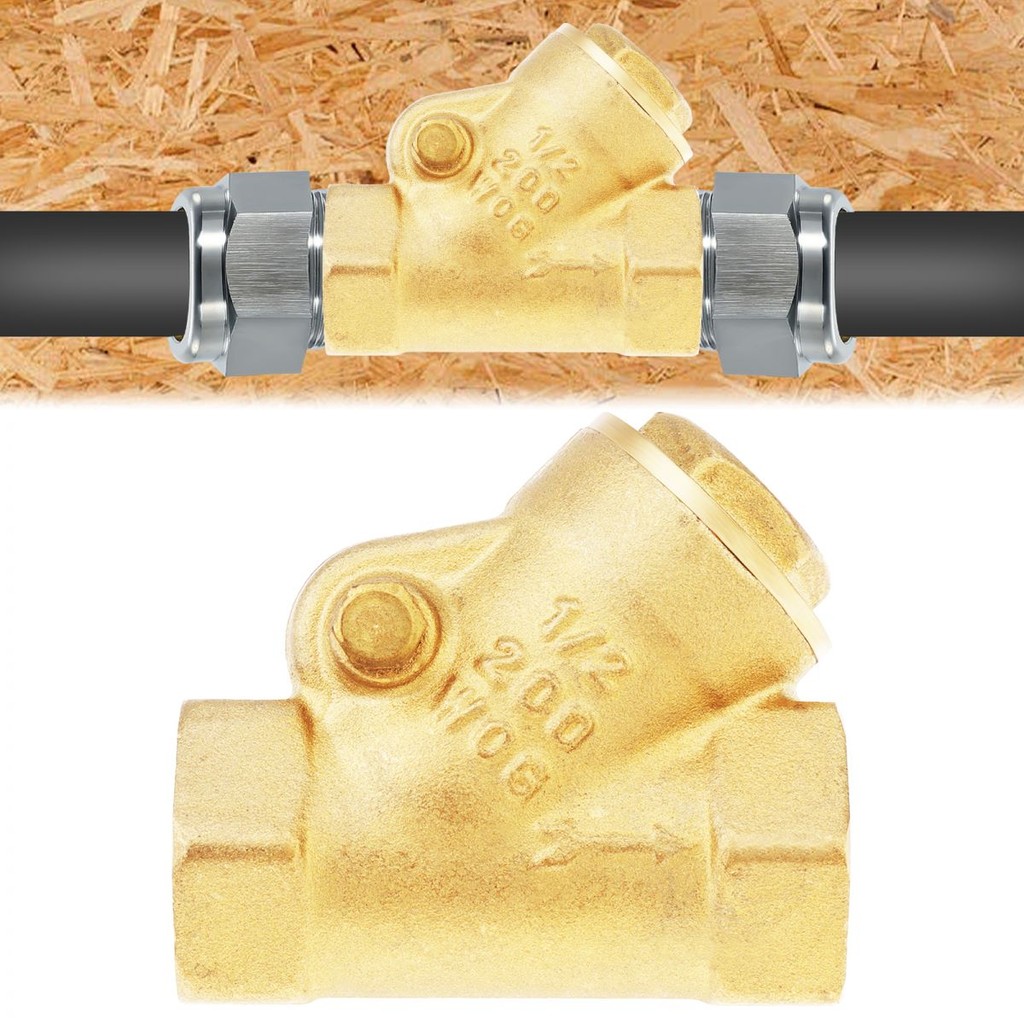 1/2inch NPT DN15 Y Type Non Return Swing Check Valve Brass Y-type Check ...
