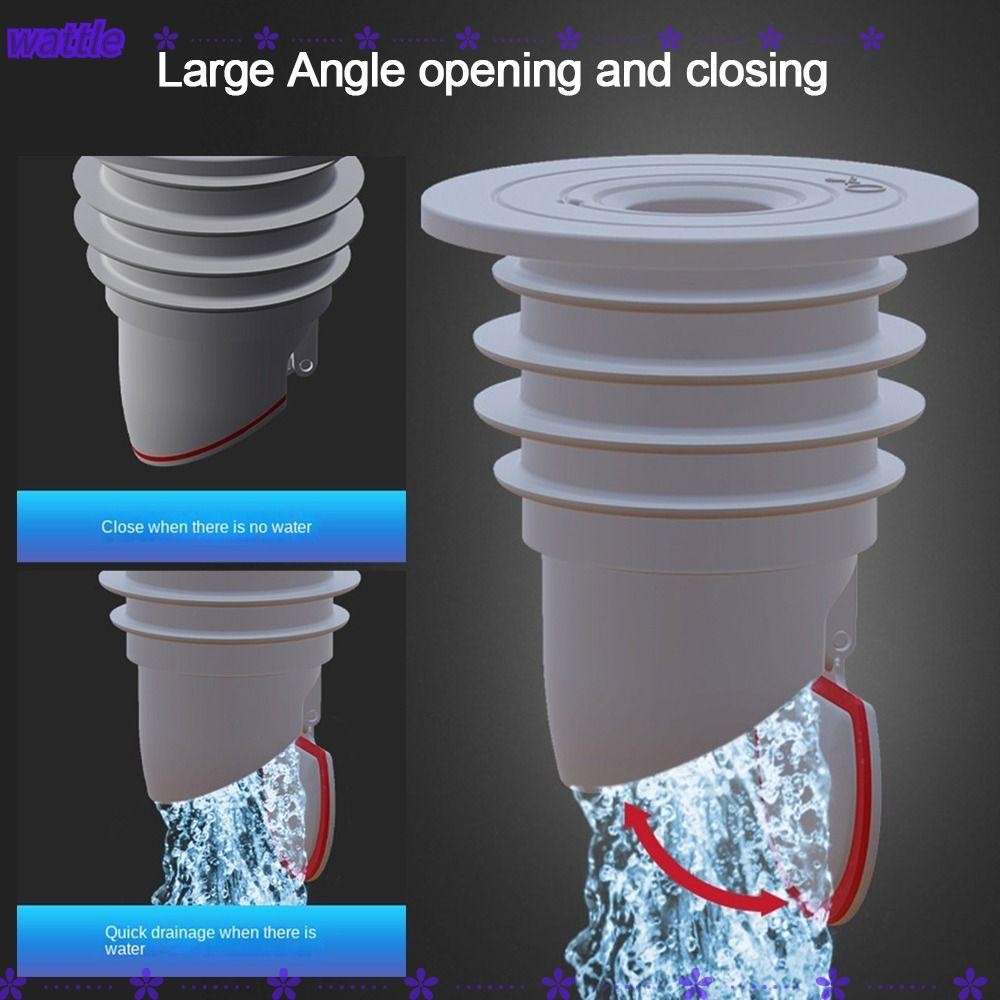 WATTLE Floor Drain Colander Kitchen Anti odor One Way Valve Shower ...