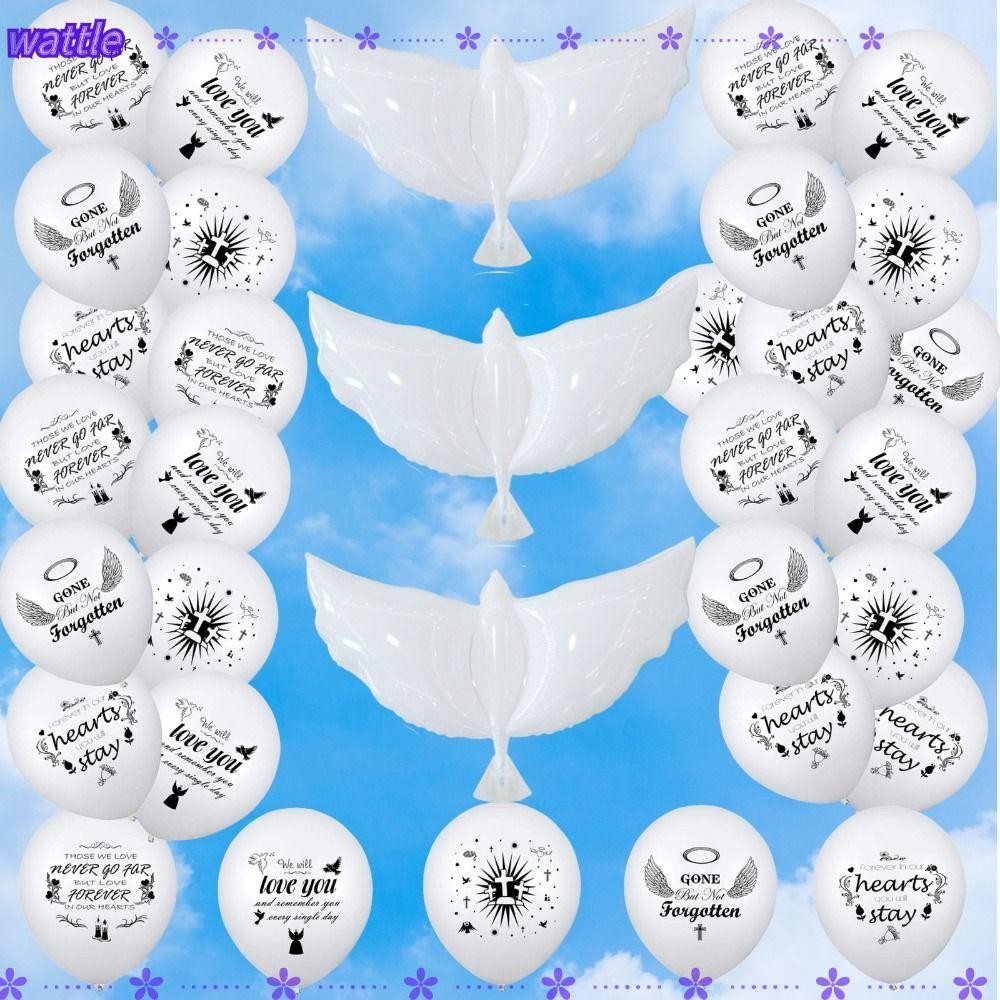 WATTLE Dove Memorial Balloons, White Dove Balloons Release, Remembrance ...