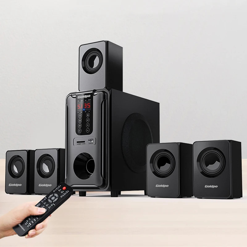 5.1 Intelligent Home Combo Theater Bluetooth Speaker Wooden Subwoofer ...