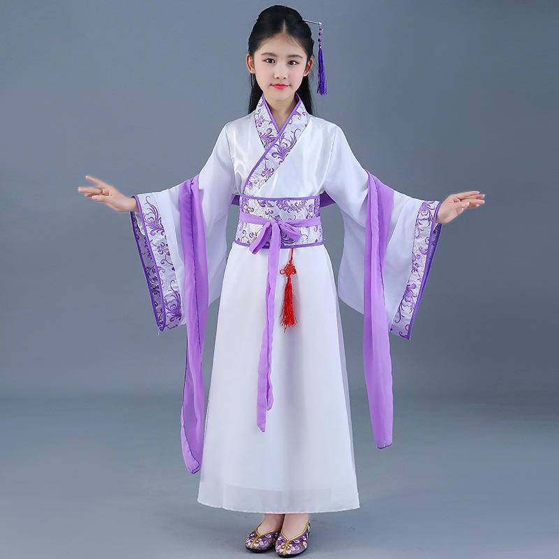 Mga bagong kostum ng Hanfu para sa mga bata, isang piraso na damit sa ...