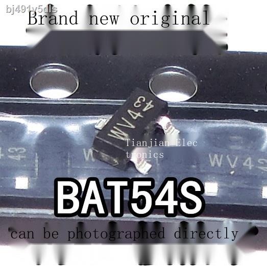 Pabrika☆SMD transistor bat54s wv4 silk screen SOT23 imported original 3000 pcs/disk 100 pcs ...