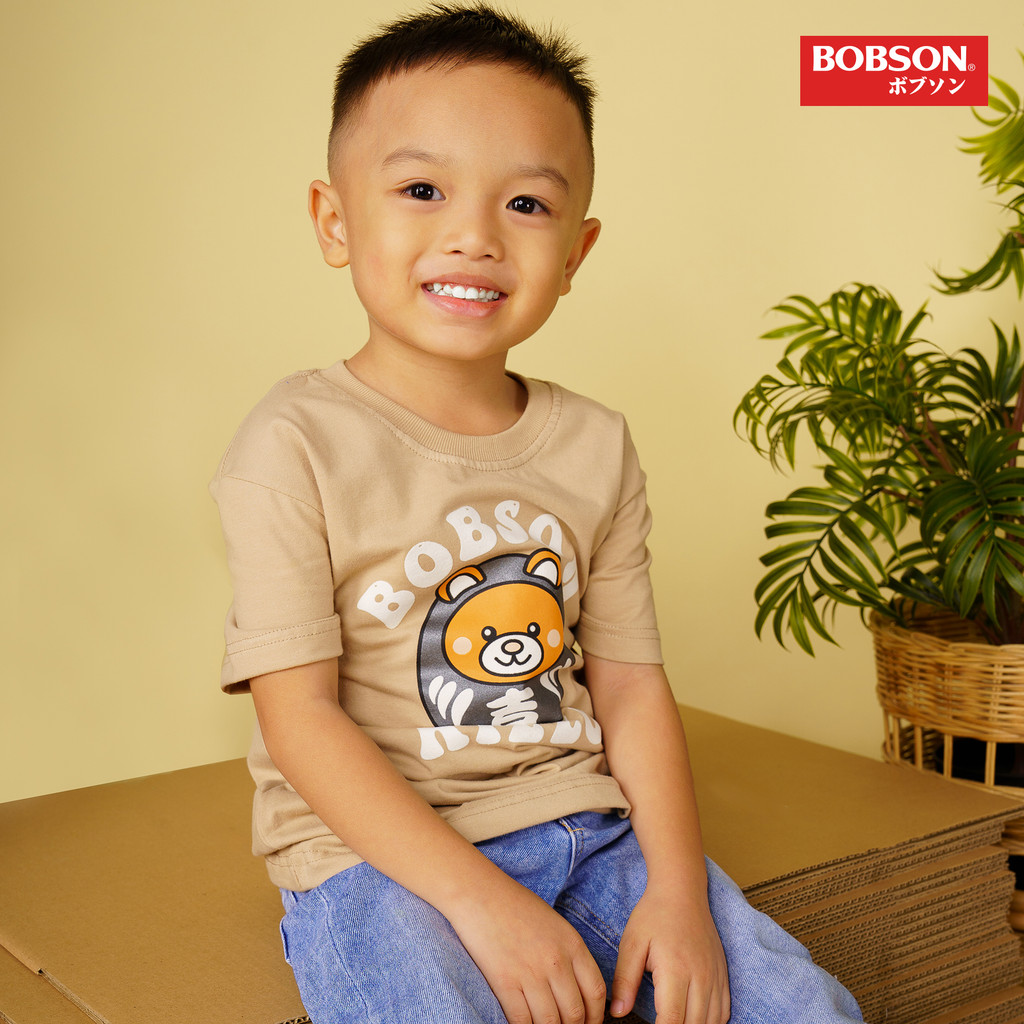 Bobson Japanese Children's Wear Toddler Basic Tees Regular Fit 159687-U (Light Brown) | Shopee ...