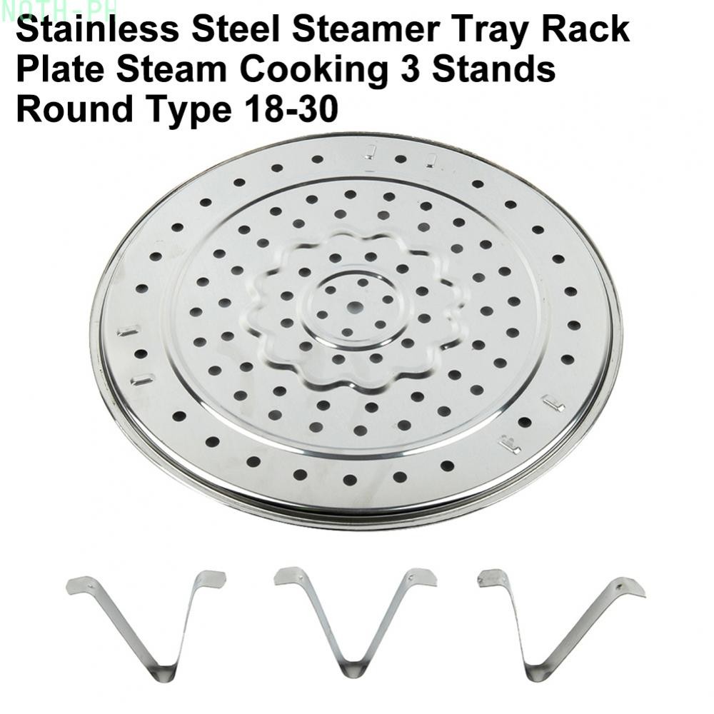 ⭐ Hot selling ⭐ Round Stainless Steel Steamer Rack Plate with 3 Feet ...